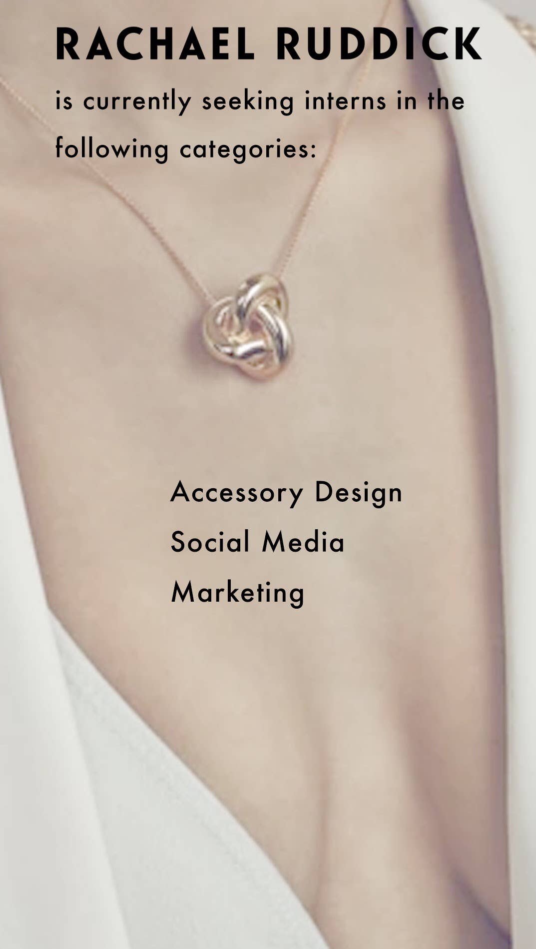 Rachael Ruddick Is Seeking Accessory Design, Social Media and Marketing ...
