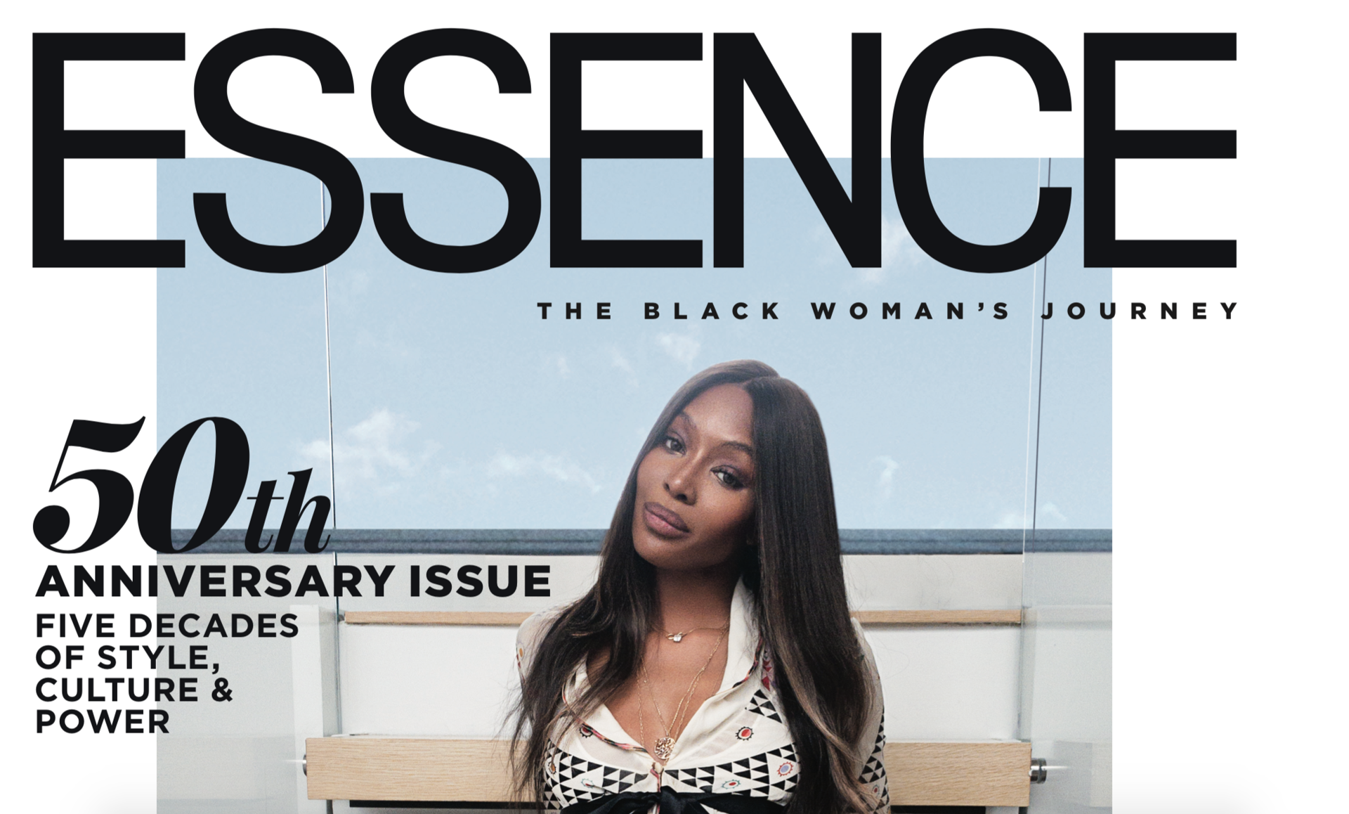 Naomi Campbell 50th Anniversary Cover
