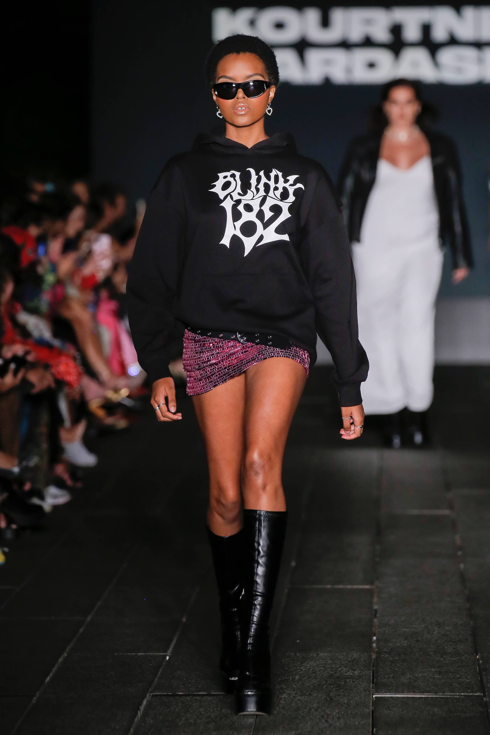 Kourtney Kardashian x Boohoo Was a Glitzy, Trendy Runway Wrapped in ...