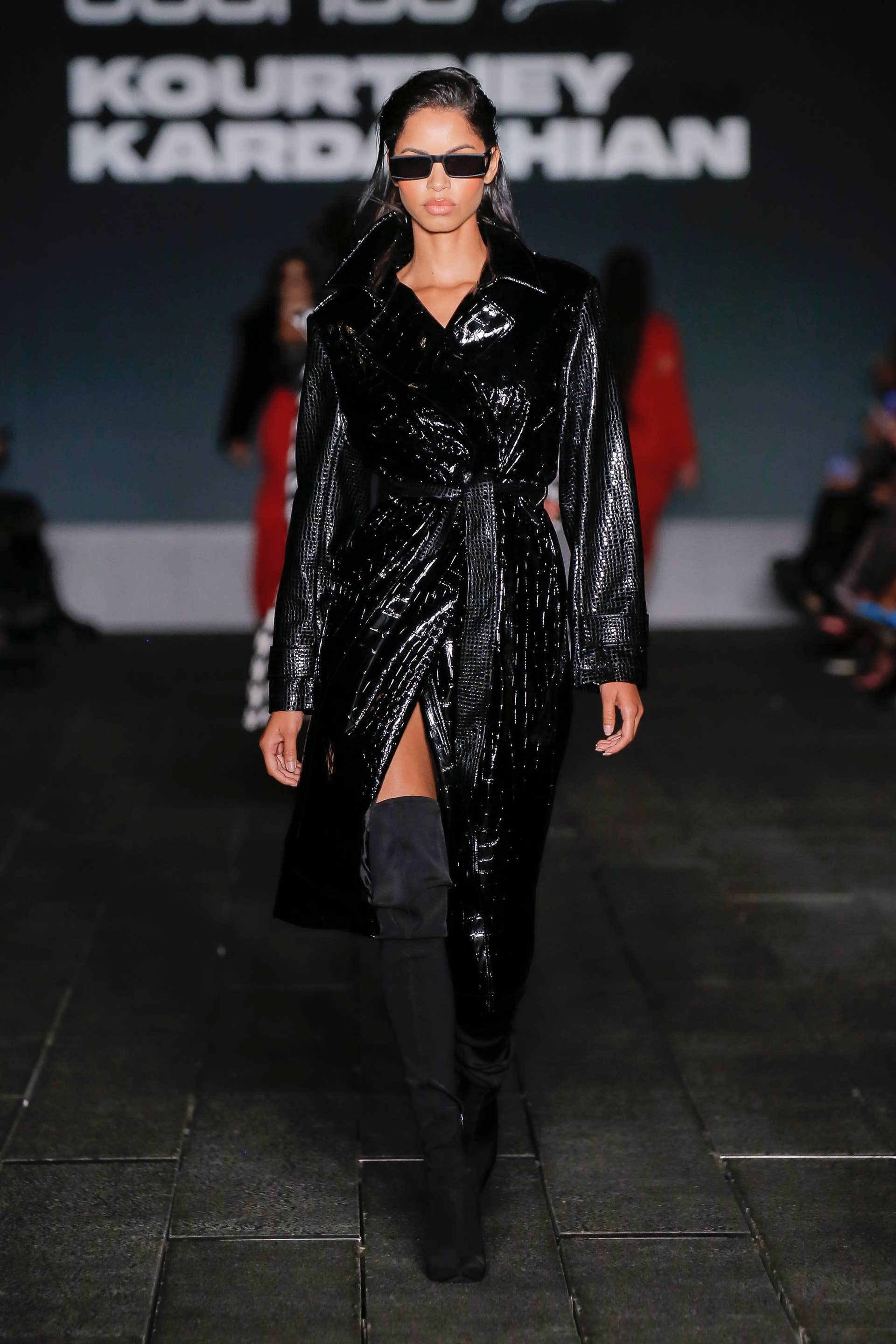 Kourtney Kardashian x Boohoo Was a Glitzy, Trendy Runway Wrapped in ...