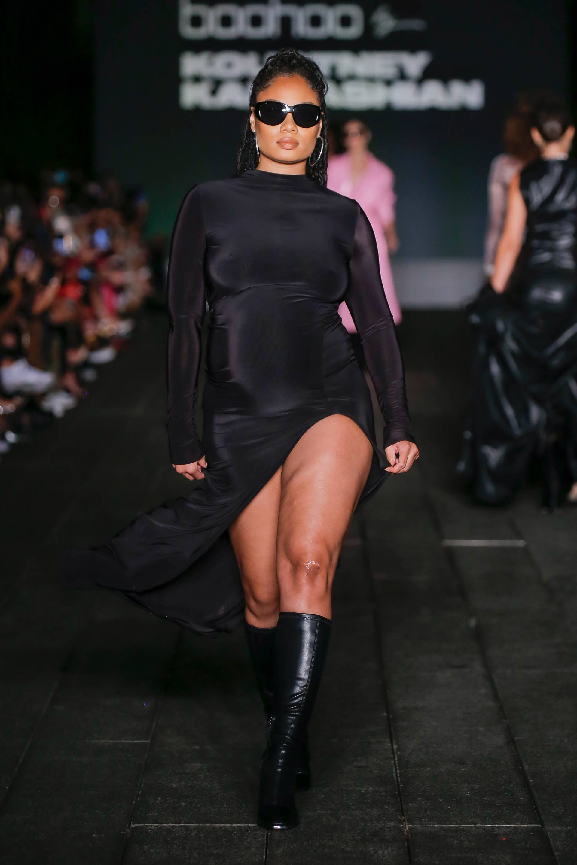 Kourtney Kardashian x Boohoo Was a Glitzy, Trendy Runway Wrapped in ...