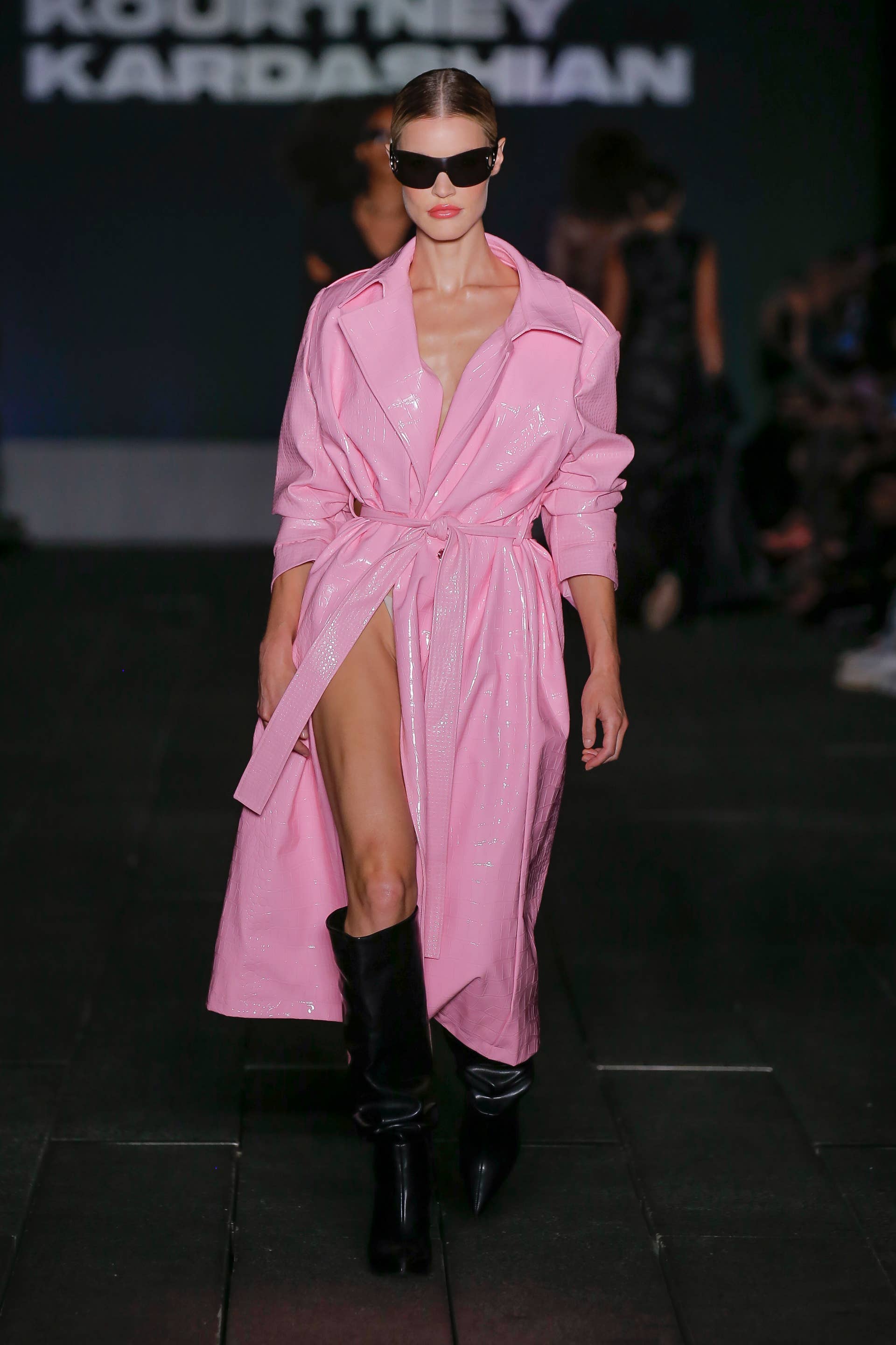 Kourtney Kardashian x Boohoo Was a Glitzy, Trendy Runway Wrapped in ...