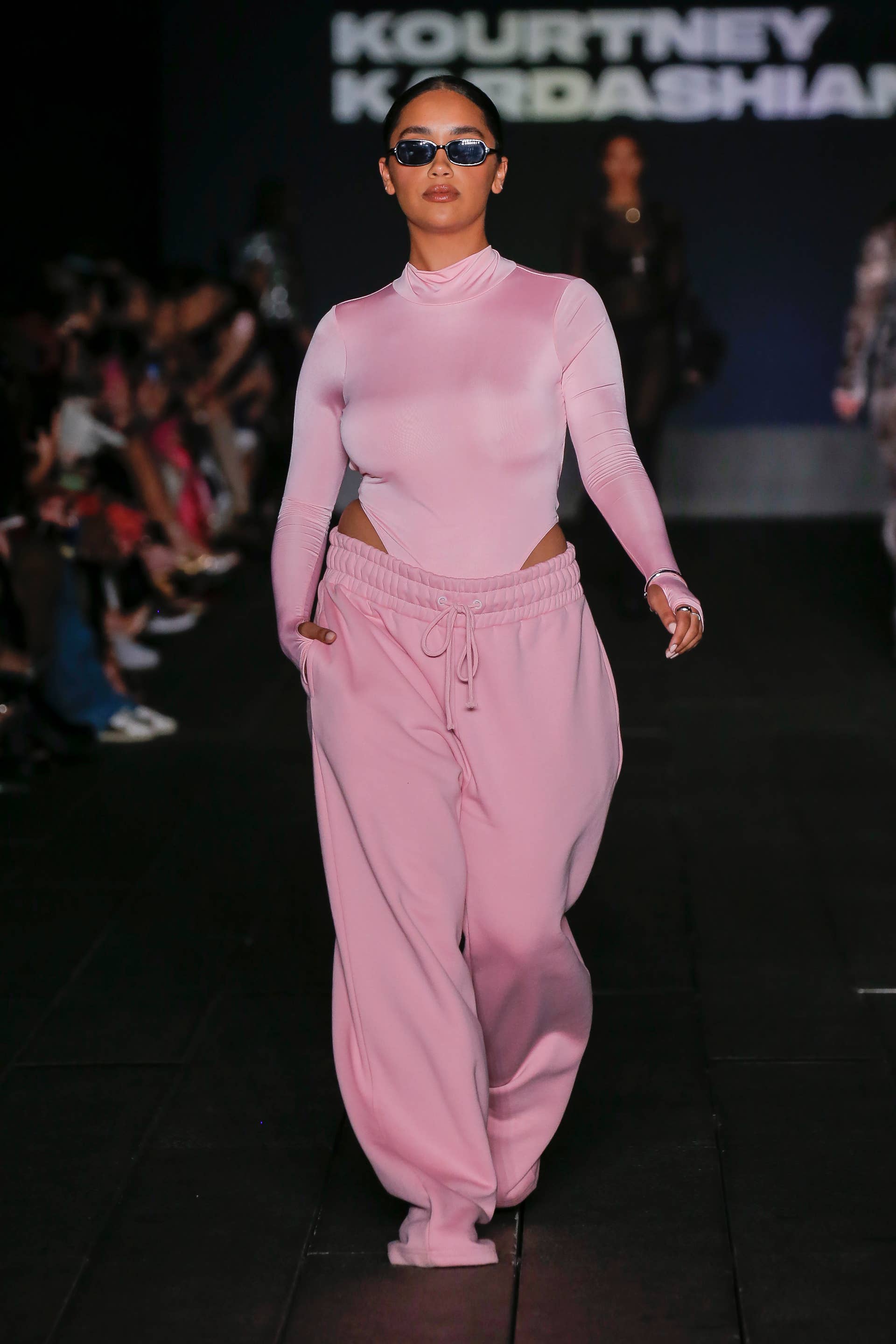Kourtney Kardashian x Boohoo Was a Glitzy, Trendy Runway Wrapped in ...