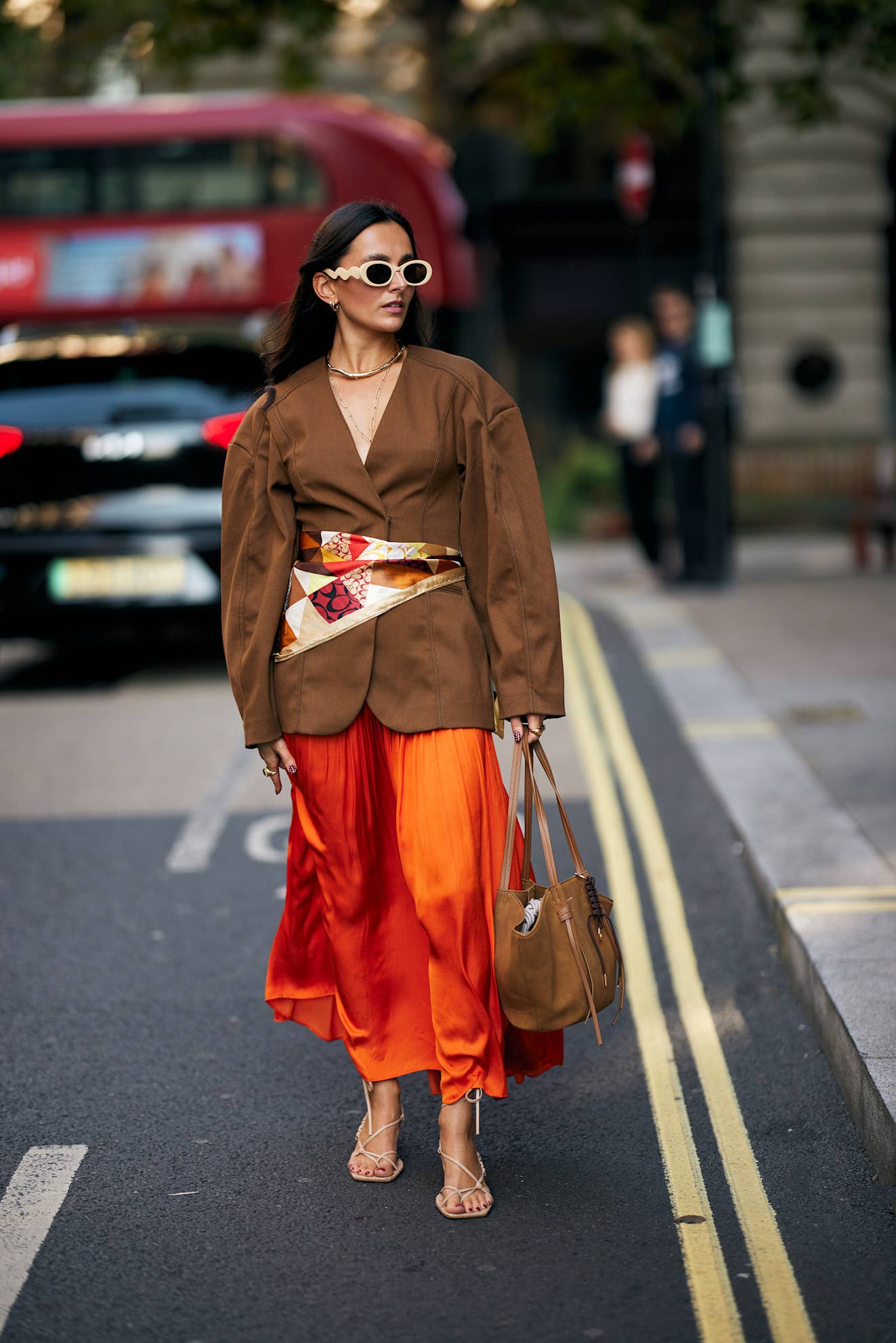 Pops of Orange Brighten London Fashion Week Spring 2026 Street Style ...
