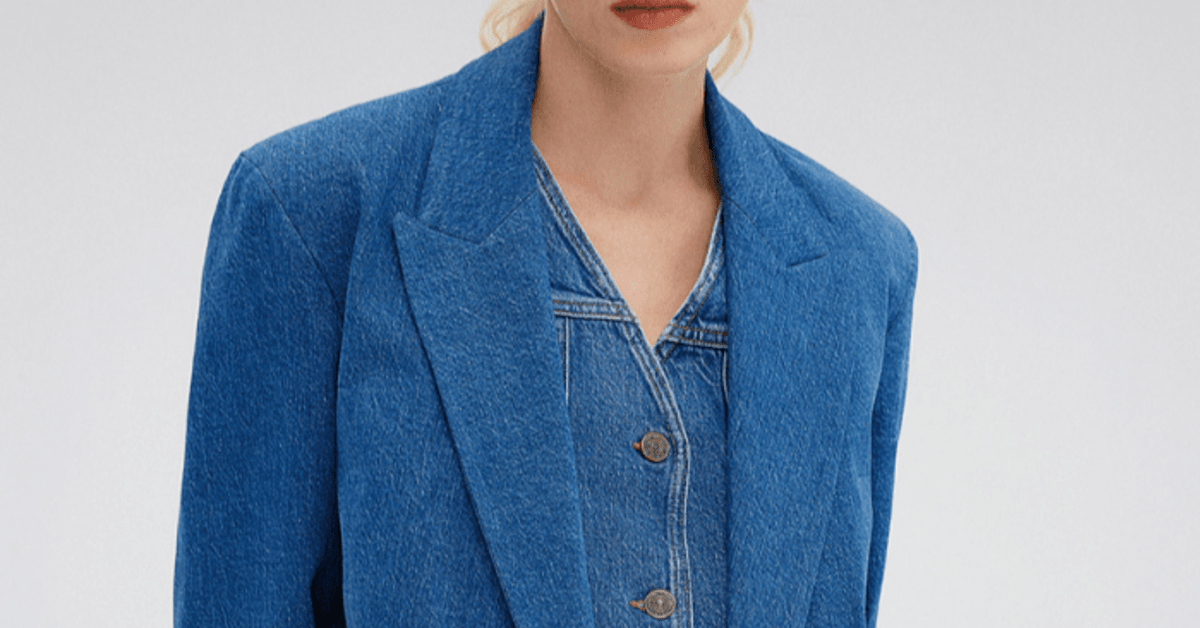 This Denim Blazer Puts a Modern Twist on a Classic Fall Style - Fashionista