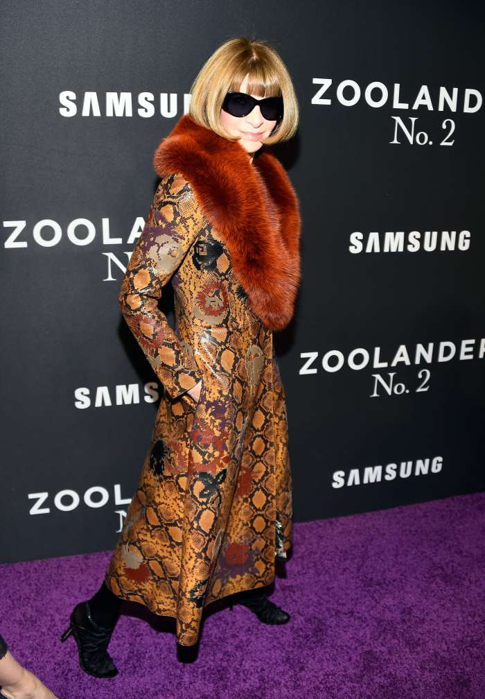 Anna Wintour Wore an Epic Coat and a Smile to the 'Zoolander 2 ...