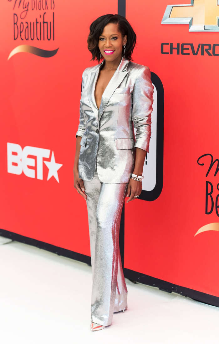 Great Outfits in Fashion History: Regina King's Metallic Suit and Bold ...
