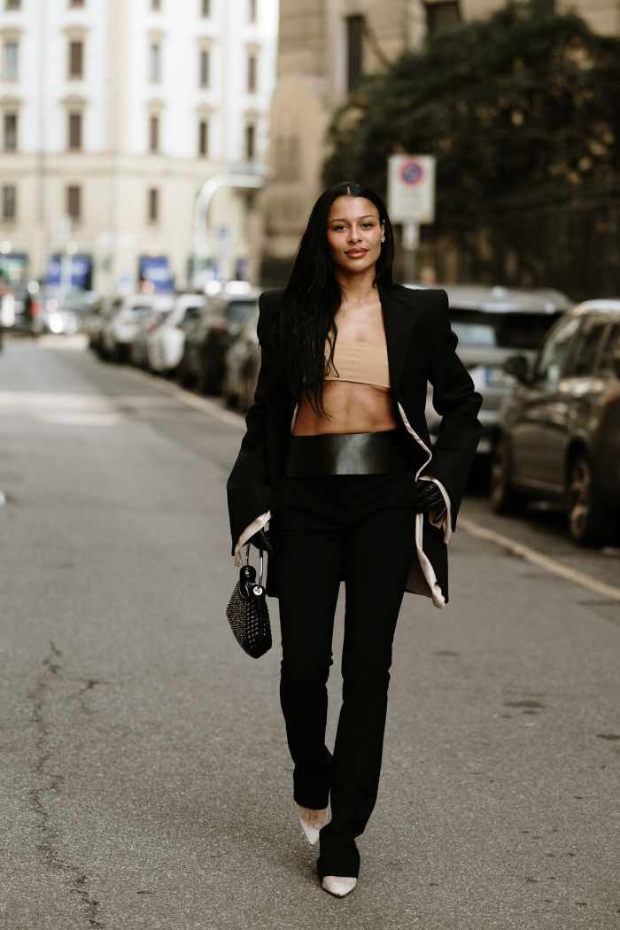 Milan's Street Style Crowd Swapped Shirts for Bras - Fashionista