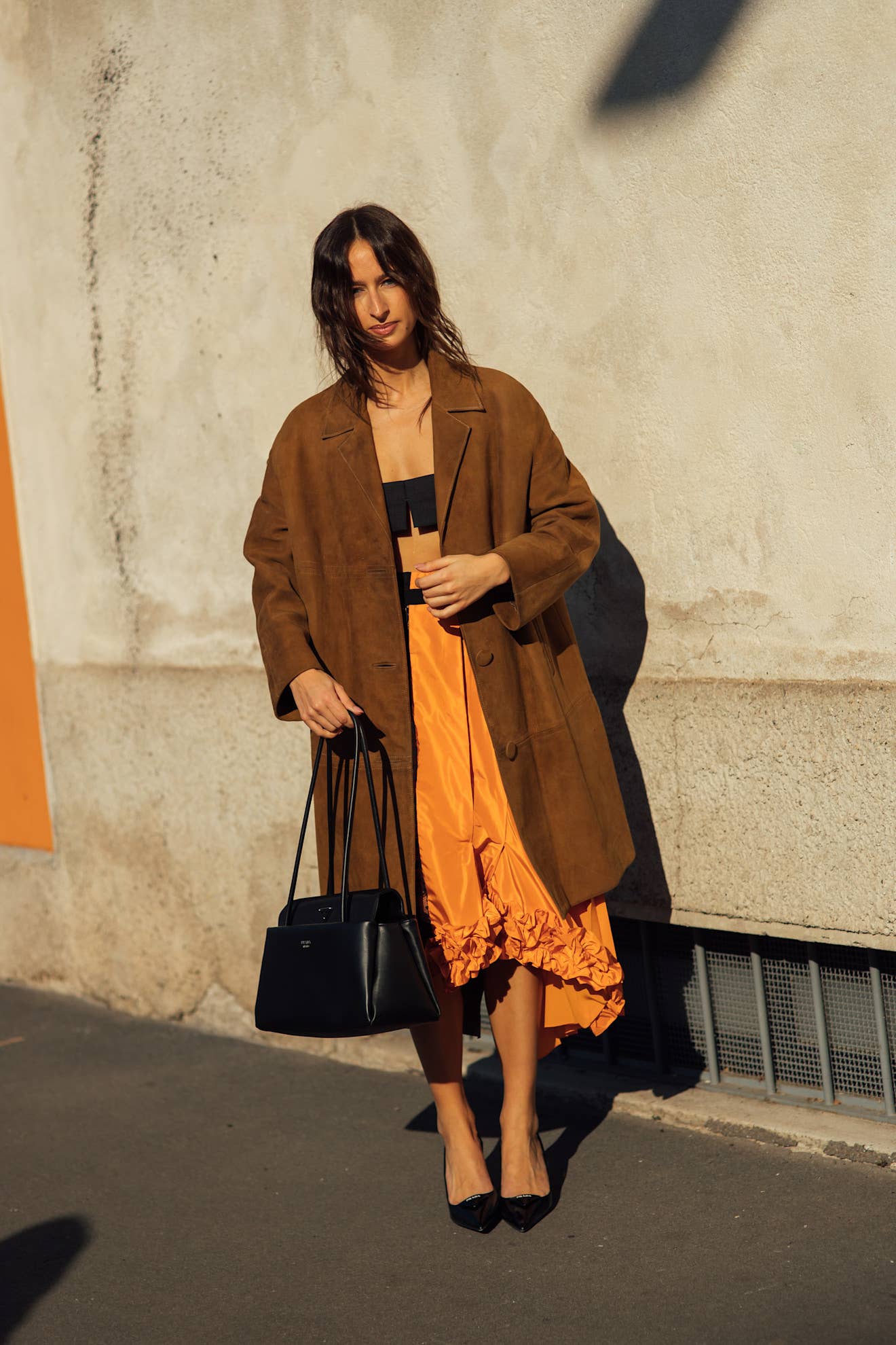 Pops of Orange Brought Levity to Milan Fashion Week Street Style ...