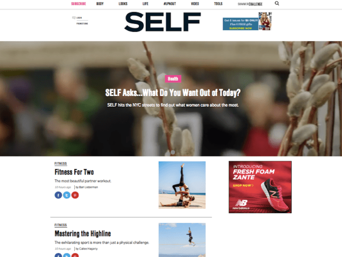'Self' Magazine Launches Website Redesign with Focus on Videos and ...