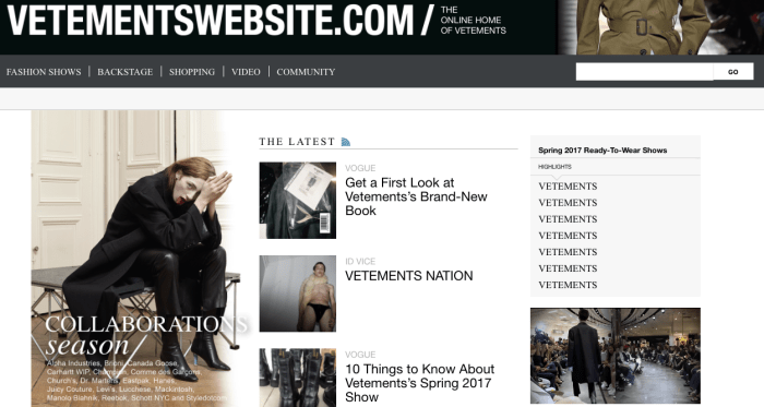 The New Style.Com Is Re-Releasing the First Vetements Collection ...