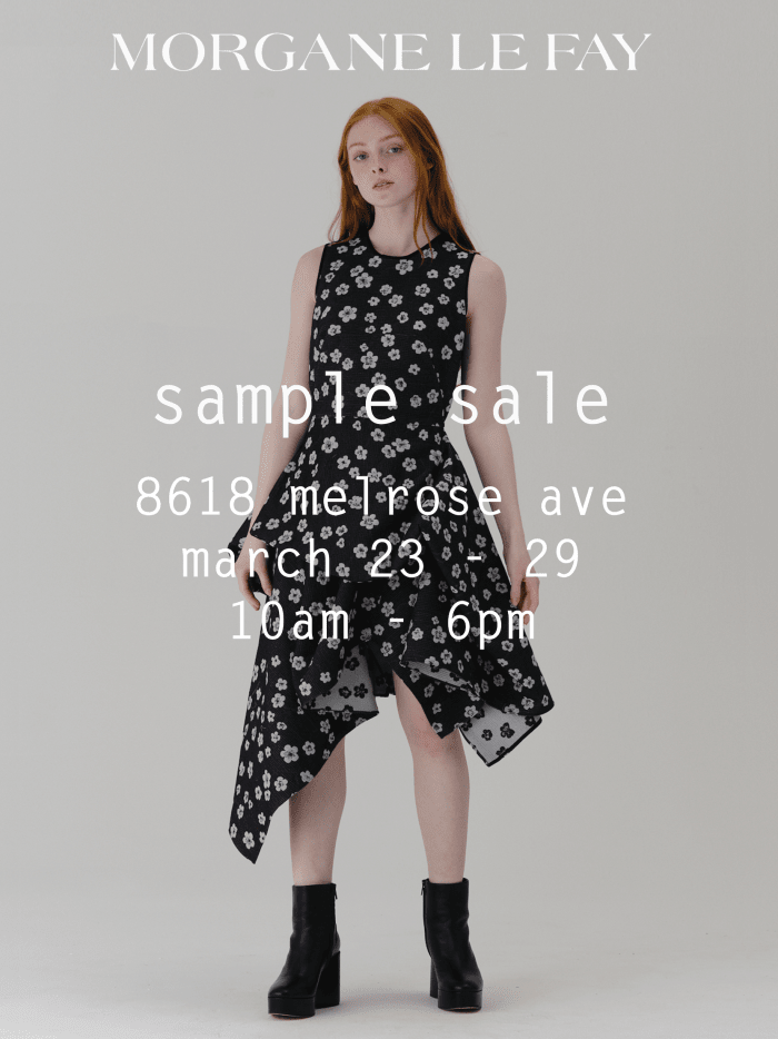 Morgane Le Fay Sample Sale, March 23rd - 29th, West Hollywood - Fashionista