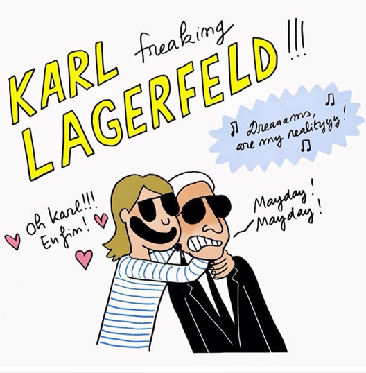 Karl Lagerfeld Designs Capsule Collection With Cartoonist, 'Vogue ...