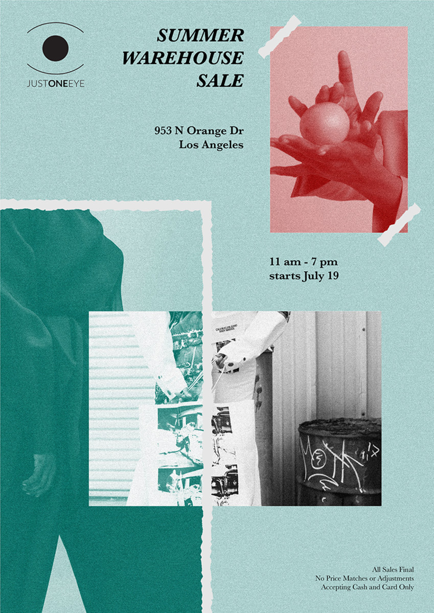 Just One Eye's Summer Warehouse Sale, Starts July 19th - Los Angeles ...