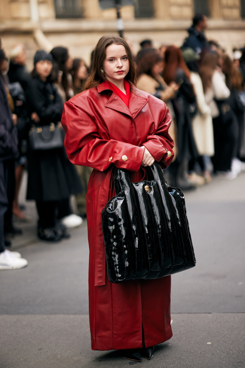 Paris Fashion Week Street Style Was All About Punchy Pops of Red ...