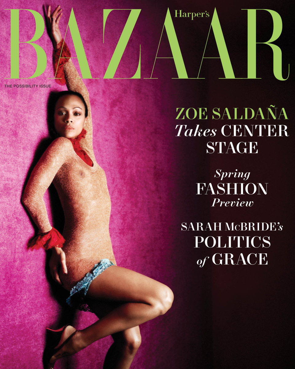 Must Read: Zoe Saldaña Covers 'Harper's Bazaar,' With Trump's Inauguration, Are All Fashion ...